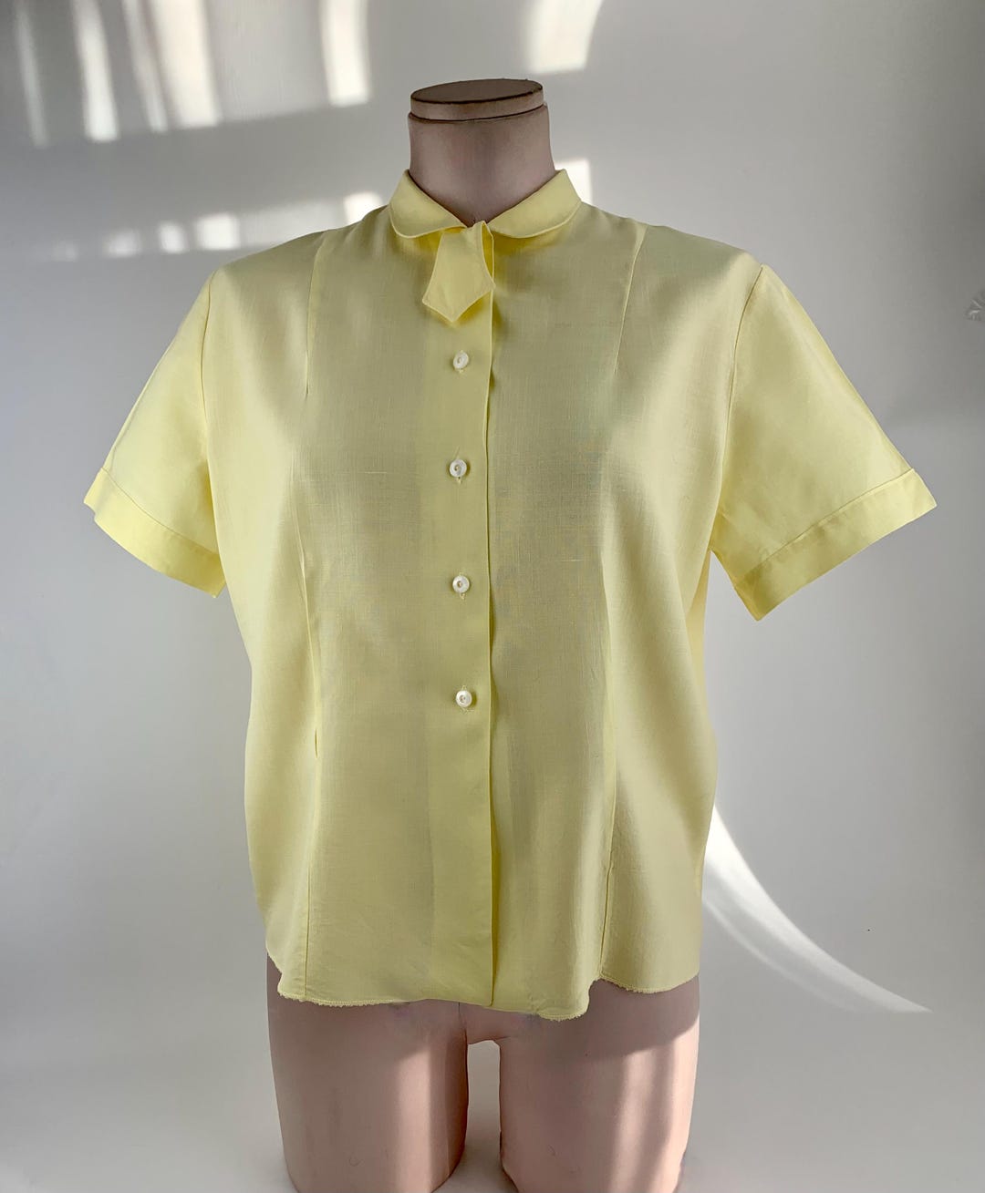 1950'S Early 60'S Pale Yellow Blouse - SHIP' N SHORE - All Cotton ...