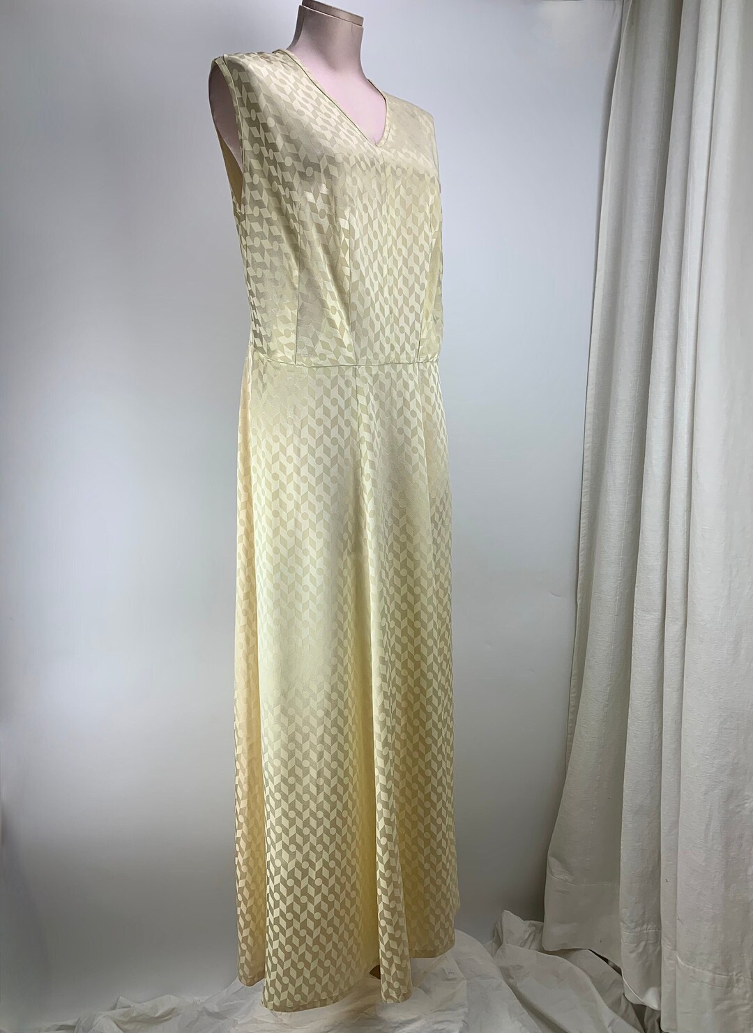 1940's Production Dress - Guthrie Theater - Geometric Printed Satin ...