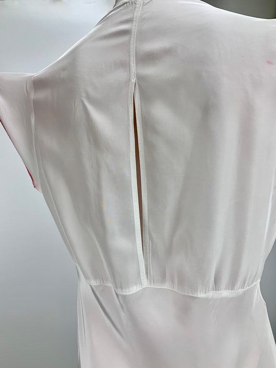 1940'S-50'S Bias-Cut Negligee Lingerie - White with P… - Gem