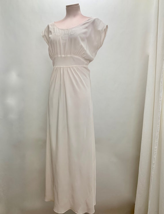1940'S Bias-Cut Negligee Lingerie - Light Pink Rayon … - Gem