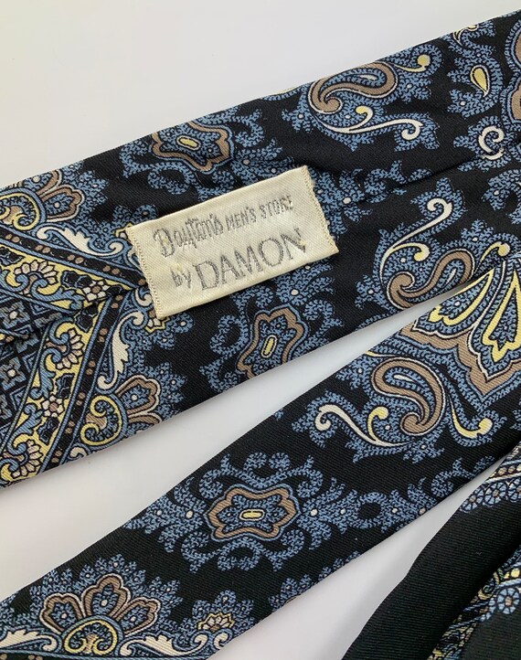 1960'S PAISLEY TIE - All Slik - Stylized Paisley Patt… - Gem