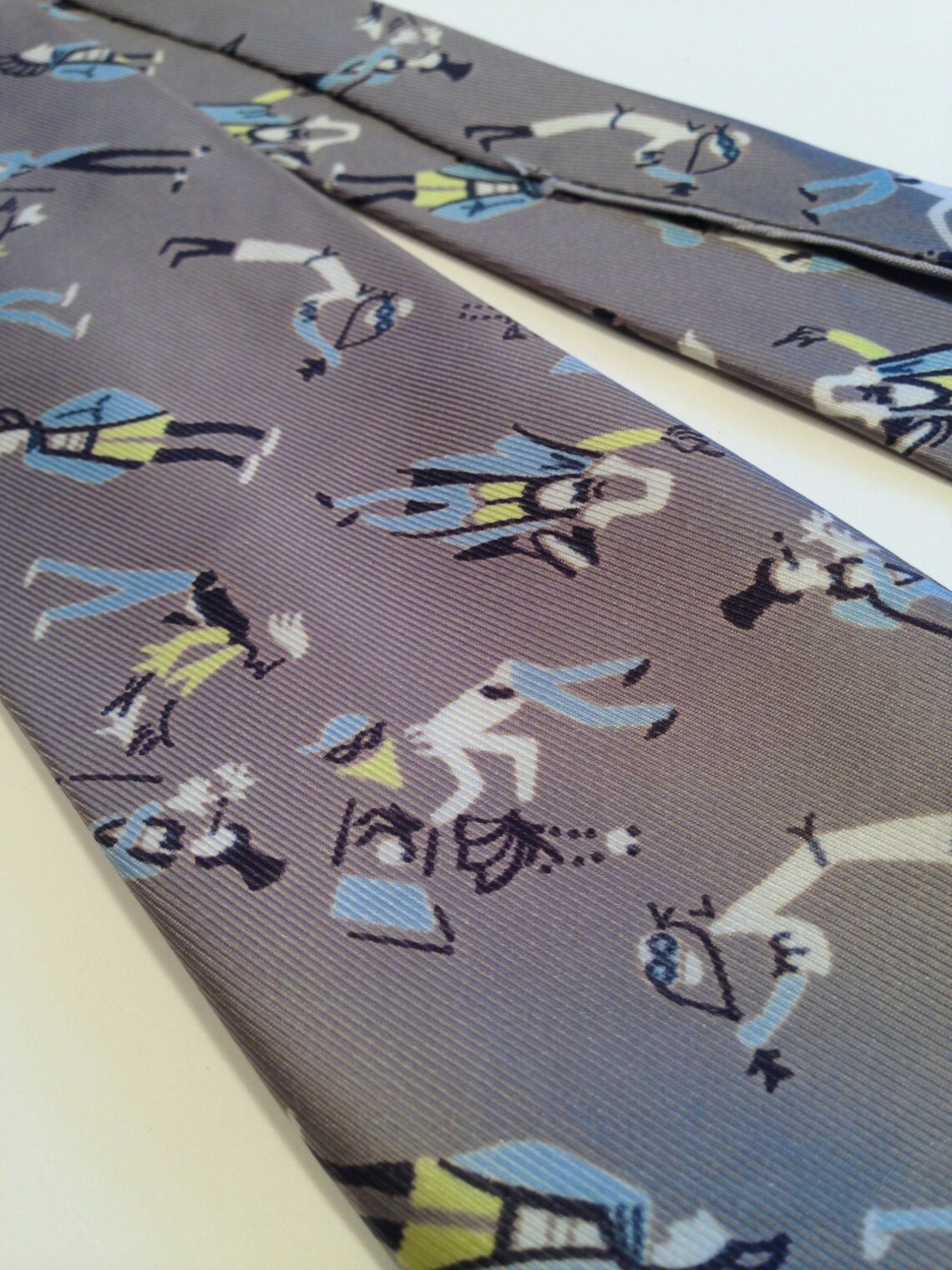 1950's Novelty Tie unusual Animated Characters All Silk | Etsy