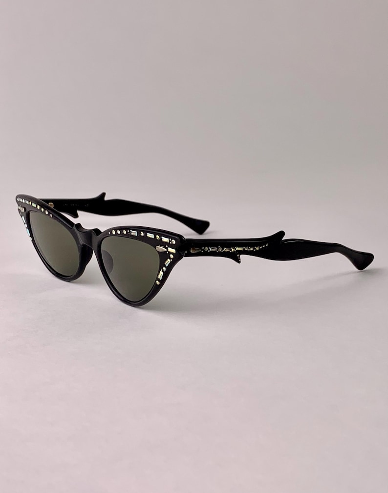 1950'S Cat Eye Sunglasses - Wicked Double Pointed Frames With Aurora ...