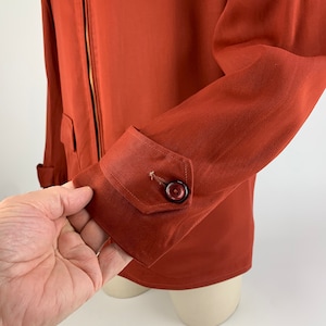 1940's Gab Jacket - Rayon Gabardine - Satin Lined - Low Flap Patch ...