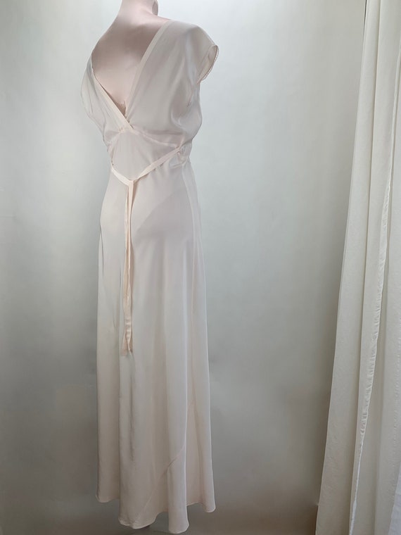 1940'S Bias-Cut Negligee Lingerie - Light Pink Rayon … - Gem