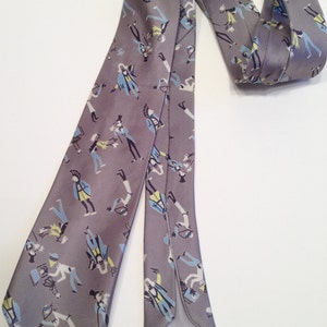 1950's Novelty Tie -unusual Animated Characters - All Silk - Excellent ...