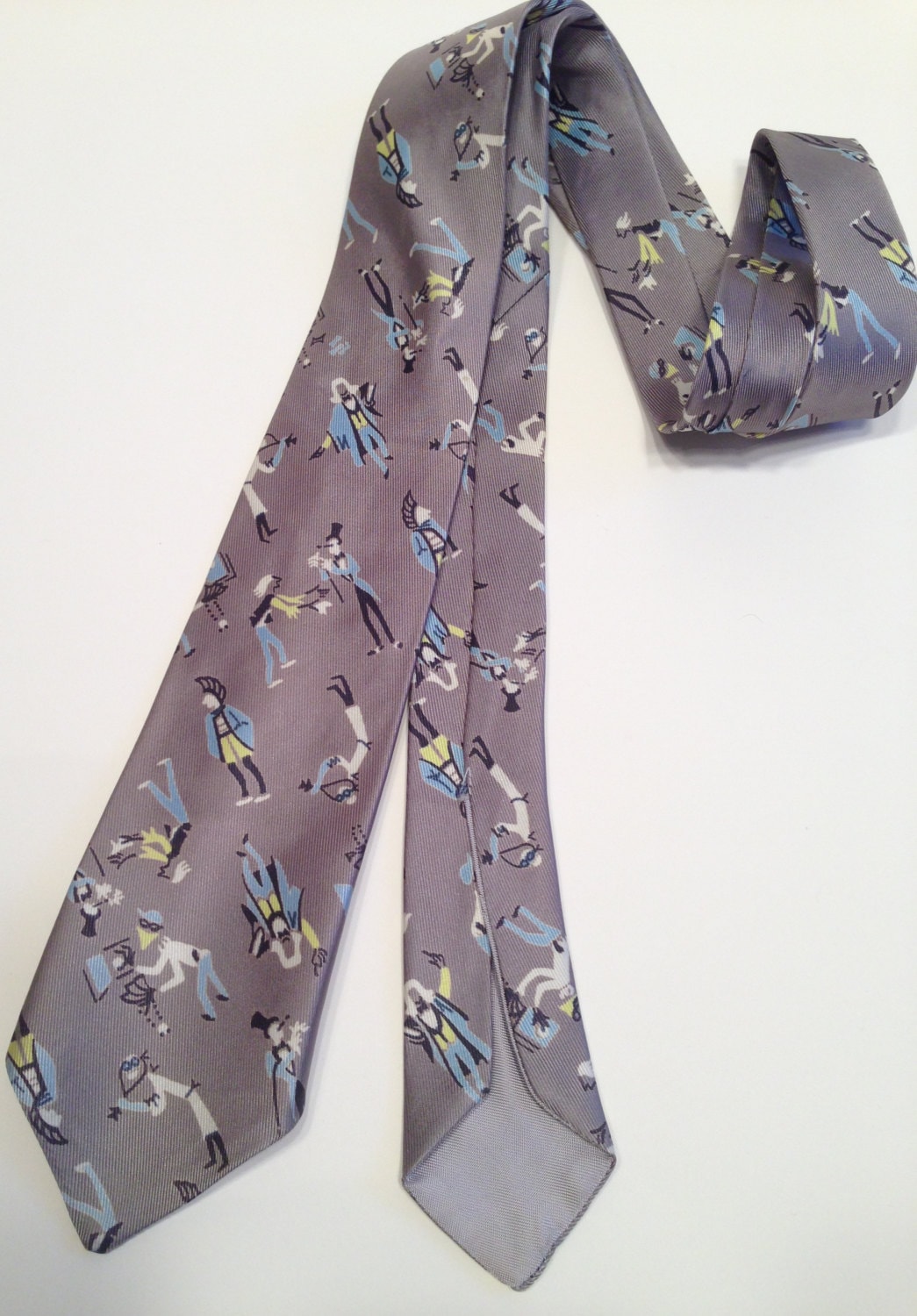 1950's Novelty Tie unusual Animated Characters All Silk | Etsy
