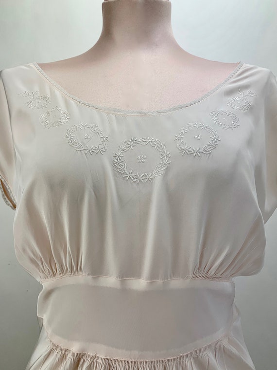 1940'S Bias-Cut Negligee Lingerie - Light Pink Rayon … - Gem
