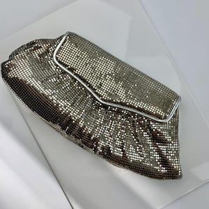 Vintage Silver Metal Mesh Evening Clutch - by Whiting and Davis ...