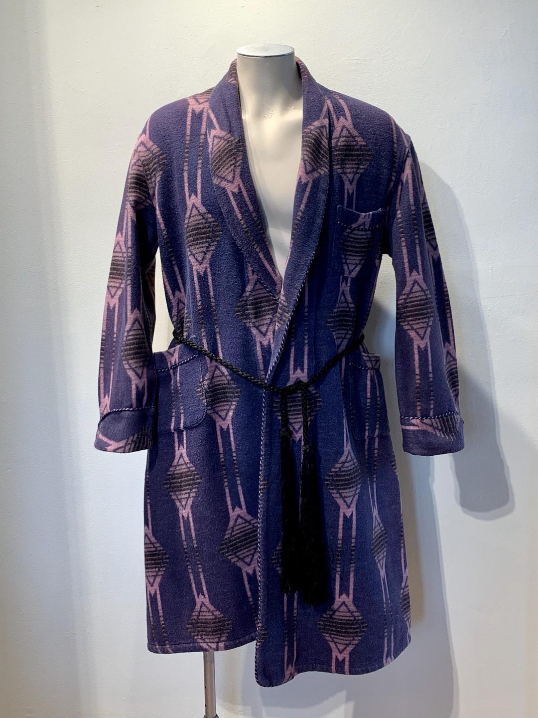 1930's BEACON Blanket Robe - Art Deco Ombre Pattern - E & W LOUNGE WEAR ...