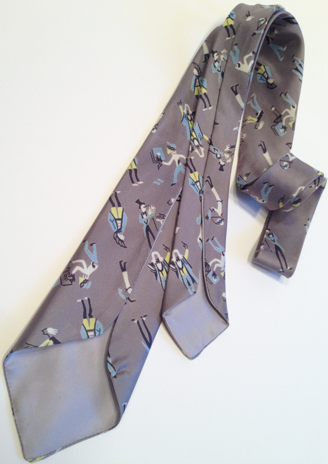 1950's Novelty Tie unusual Animated Characters All Silk | Etsy