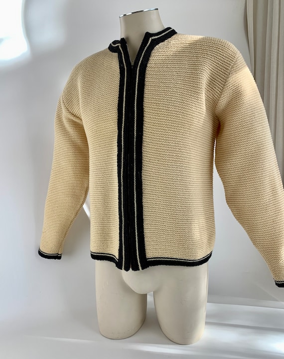1950'S-60'S MOD Zip Cardigan - BRENTWOOD SPORTSWEAR -… - Gem