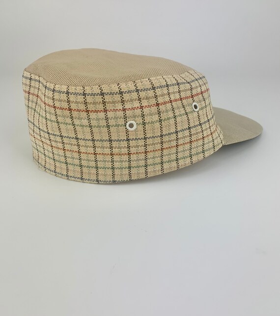 1950'S-60'S CAP - Woven Straw-Like Fabric - Made in J… - Gem