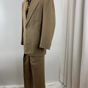 1940's-50's Gabardine Suit Putty Color 2 Button Jacket Closure Ventless ...