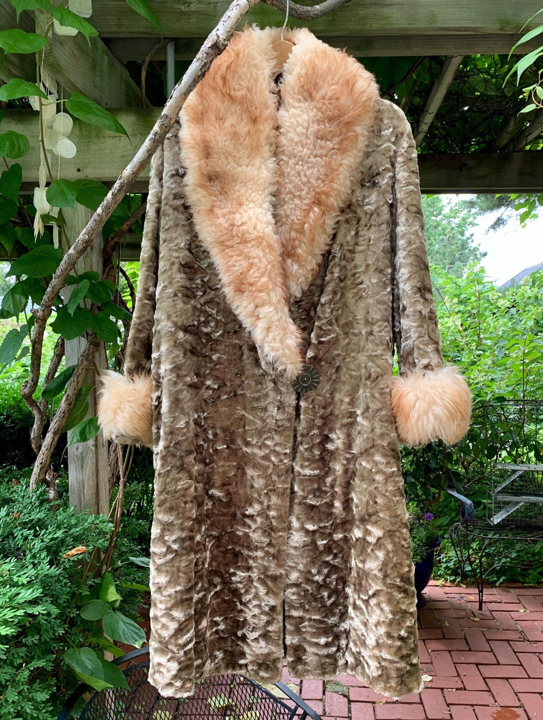 Rare Find 1920's Faux Fur Coat With Natural Fur Trim Cocoon Fur Wrapped ...