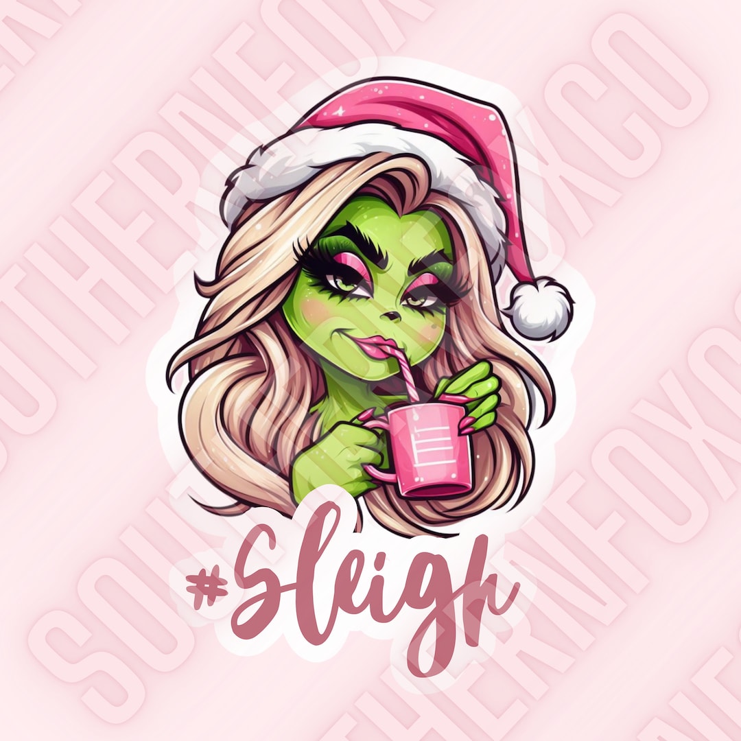 Cute Sassy Grinch Girl Png Christmas Dtf Sublimation Digital Download Etsy