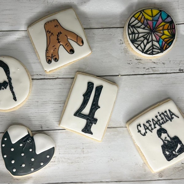 Wednesday Addams Cookie - Etsy