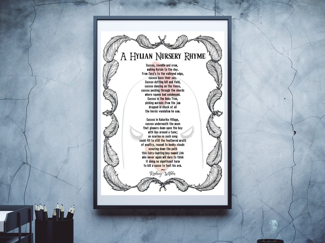 Legend of Zelda Fanart Geek/gamer Video Game Poetry Wall Art - Etsy