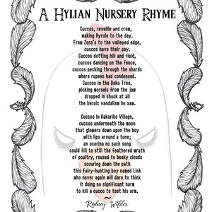 Legend of Zelda Fanart Geek/gamer Video Game Poetry Wall Art - Etsy