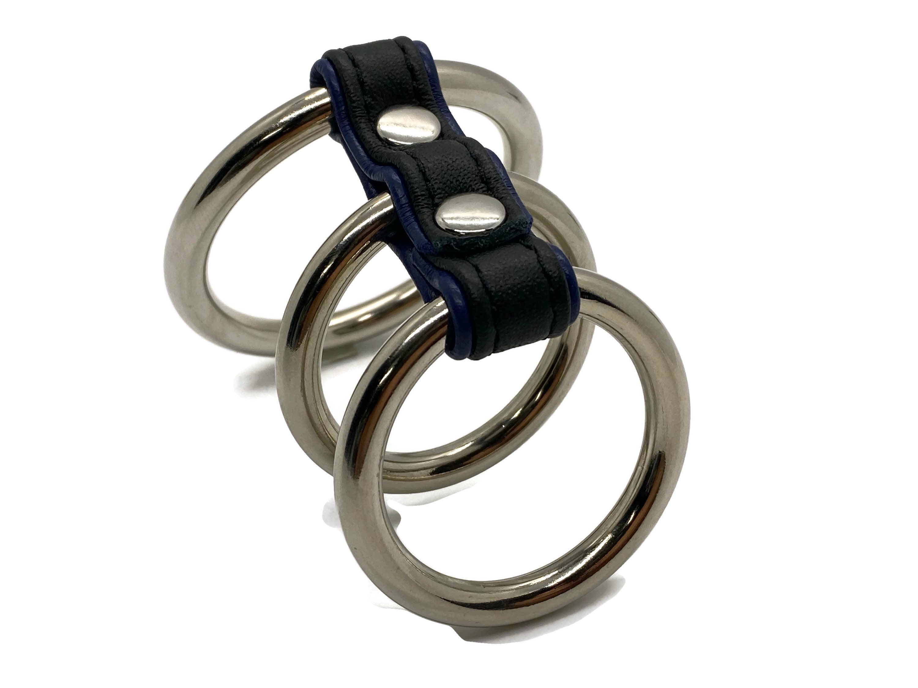 Royal Blue/black Gates of Hell 3 Nickel Rings - Etsy UK
