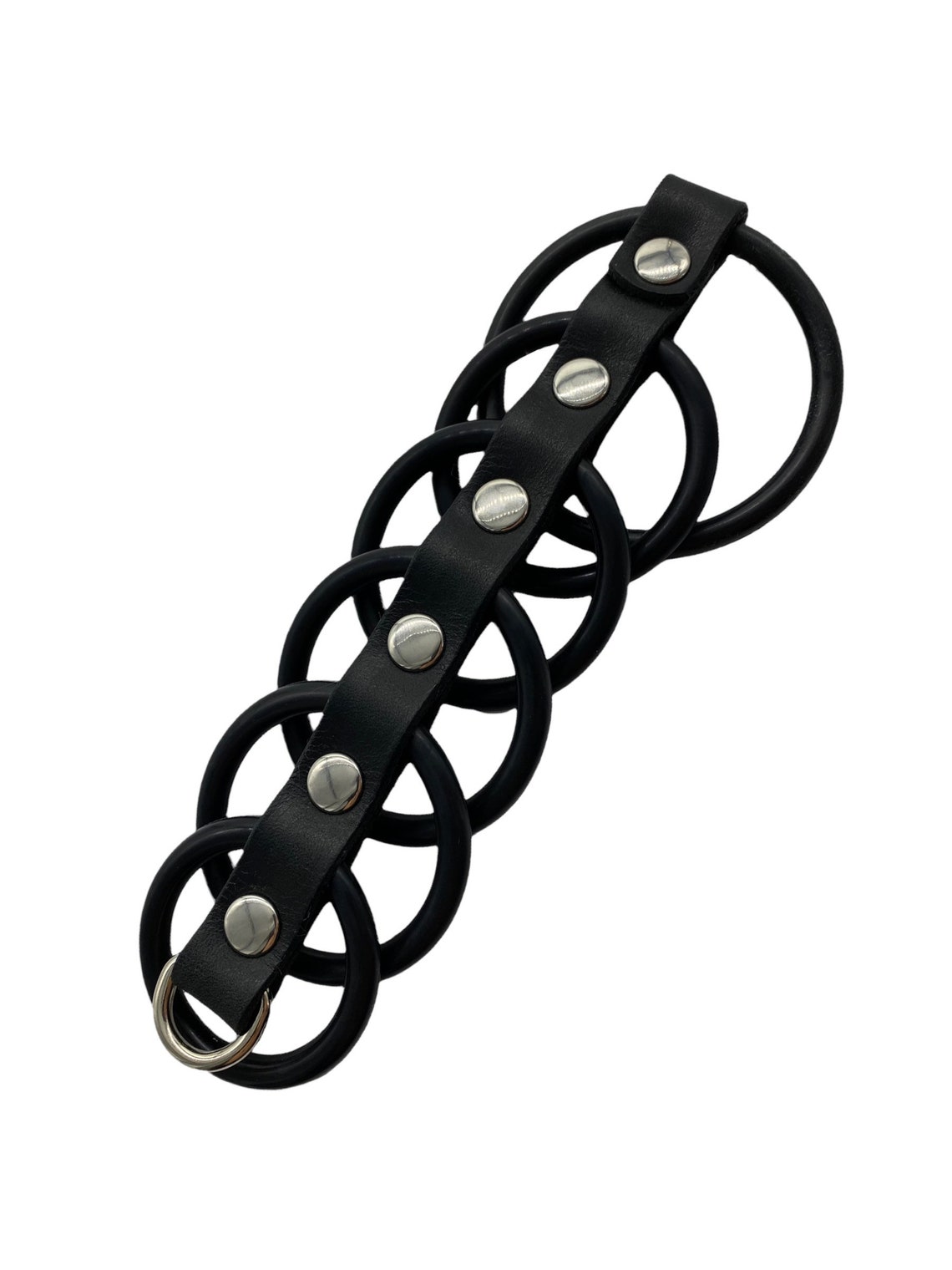 Leather 6 Ring Gates of Hell W/d Ring Rubber Rings - Etsy