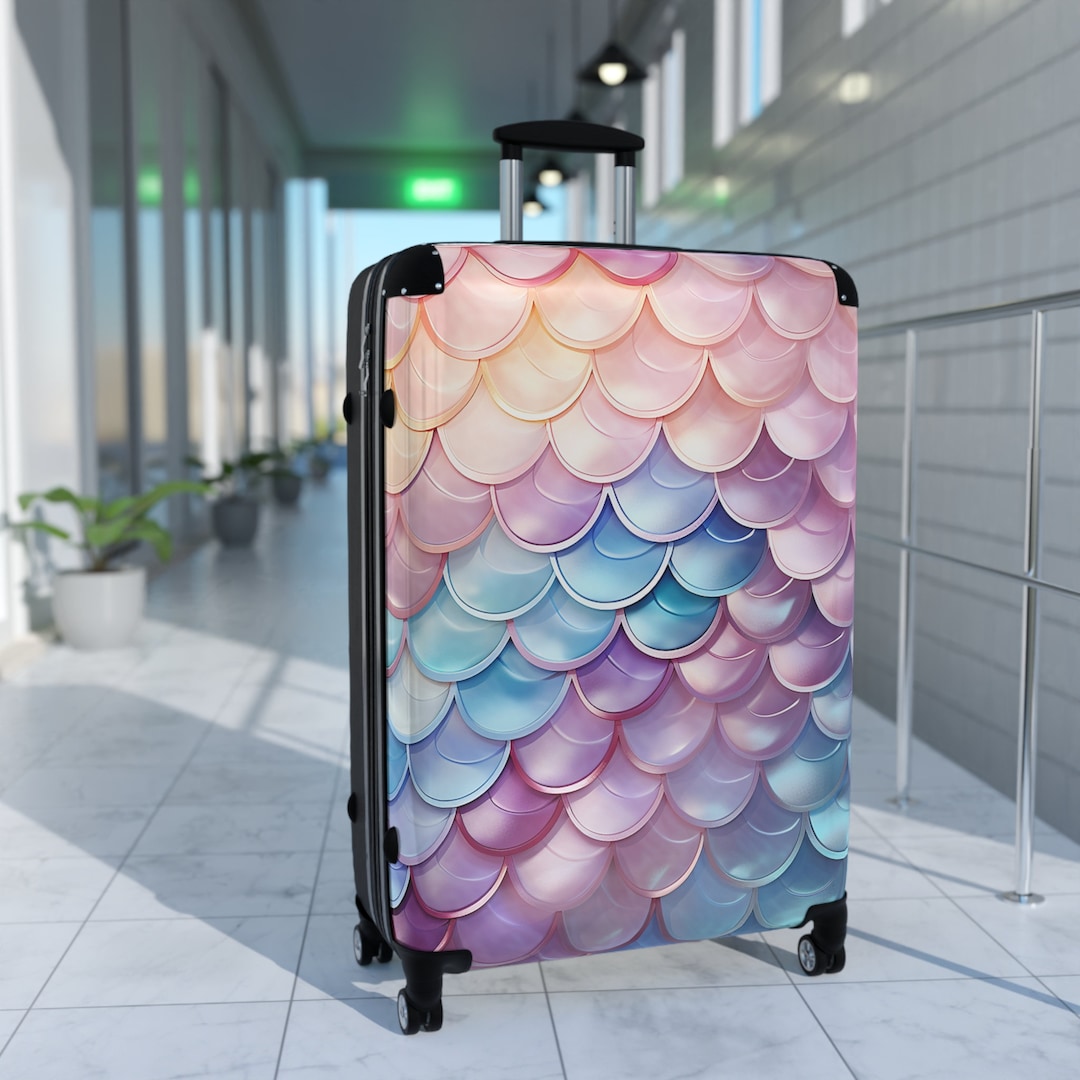 Mermaid Tail Suitcase Suitcase on Wheels Suitcase With - Etsy