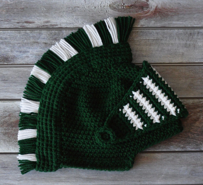 Spartan Helmet Knight/trojan/greek Warrior/gladiator Crochet Hat ...