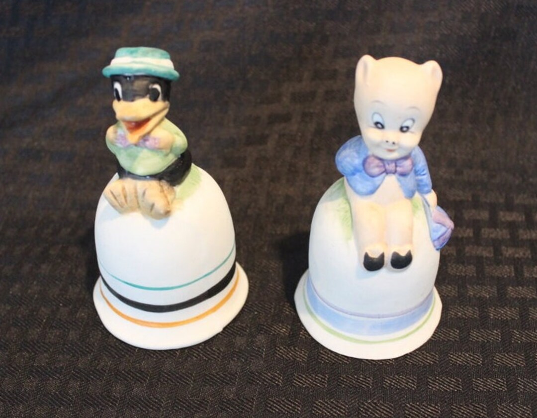 Warner Bros. Porky Pig & Daffy Duck Ceramic Bells Vintage 1979 - Etsy