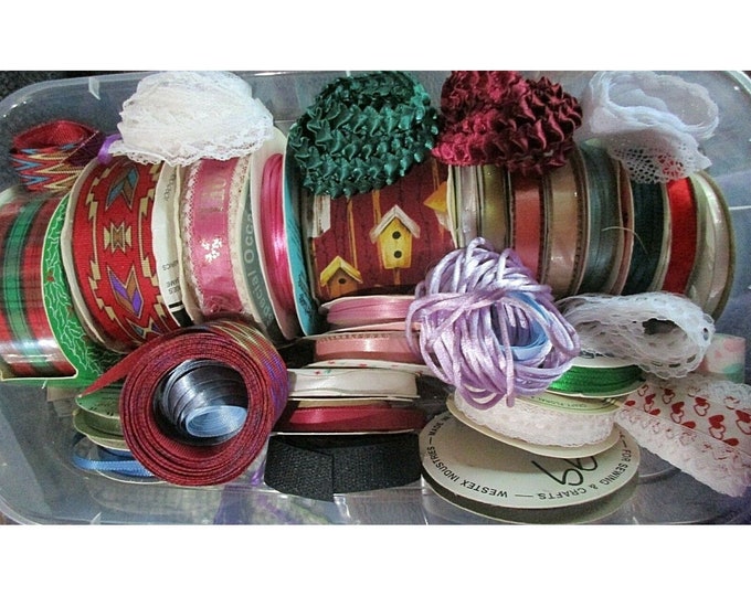 Large Lot of Multi-color Crafting Ribbon (see Photos & Description) - Etsy