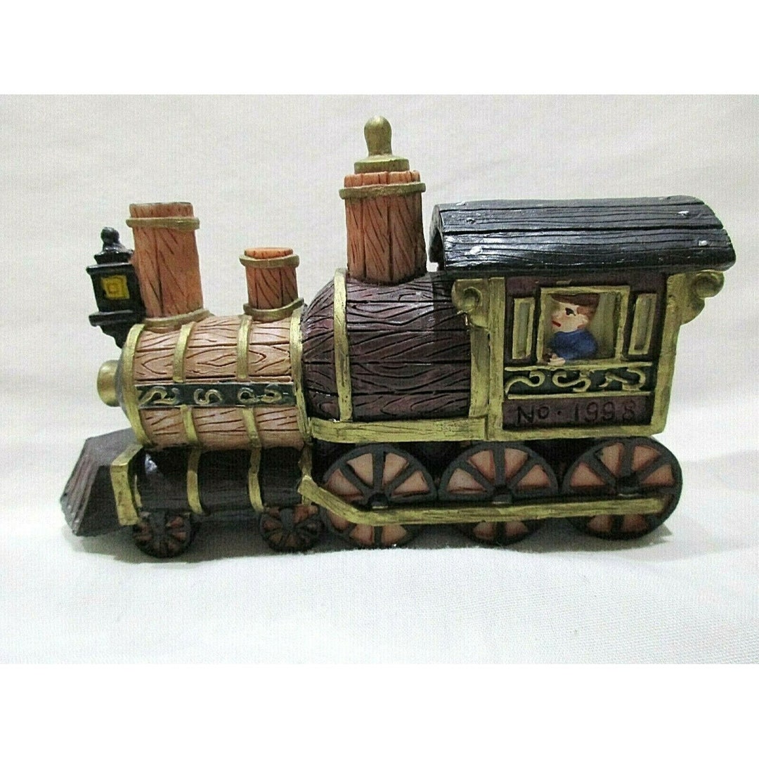 Steam Locomotive Engine Figurine Ceramic Paperweight 5" Long X 3"tall ...