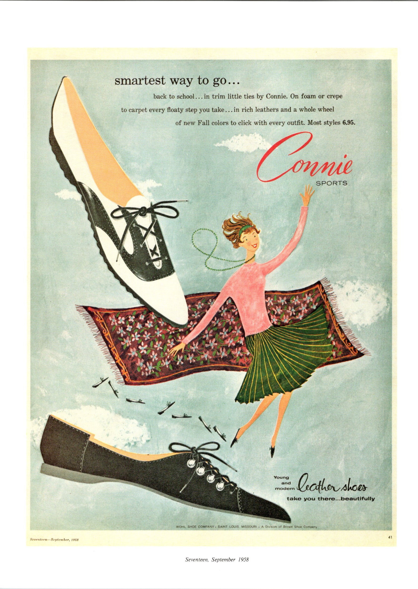 Connie Sports Leather Shoes by Wohl Shoe Company Poster - Digital ...