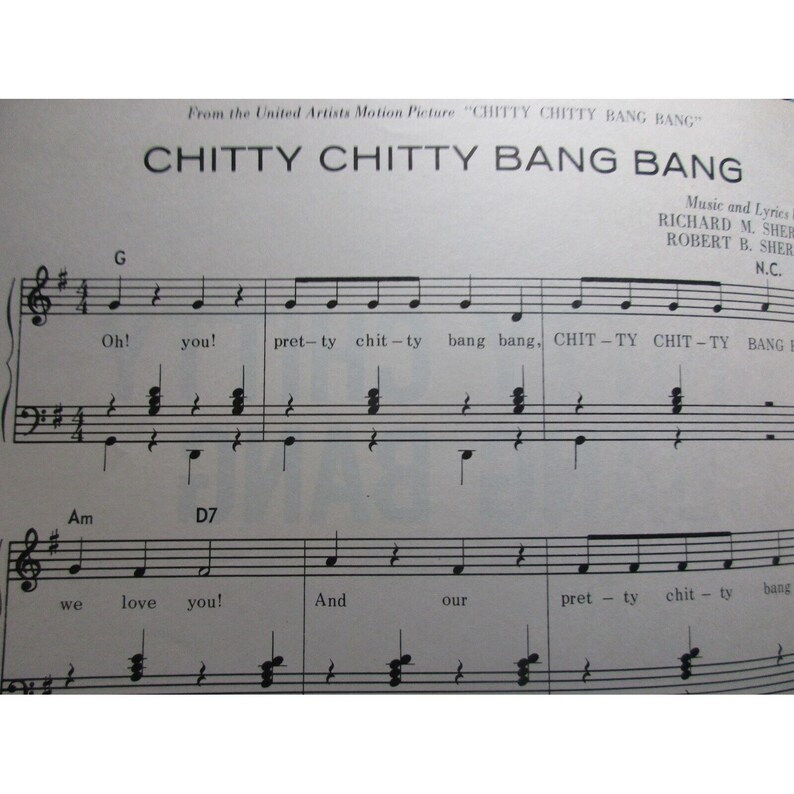 Organ - Chitty Chitty Bang Bang- Organ Sheet Music From Lowrey Music ...