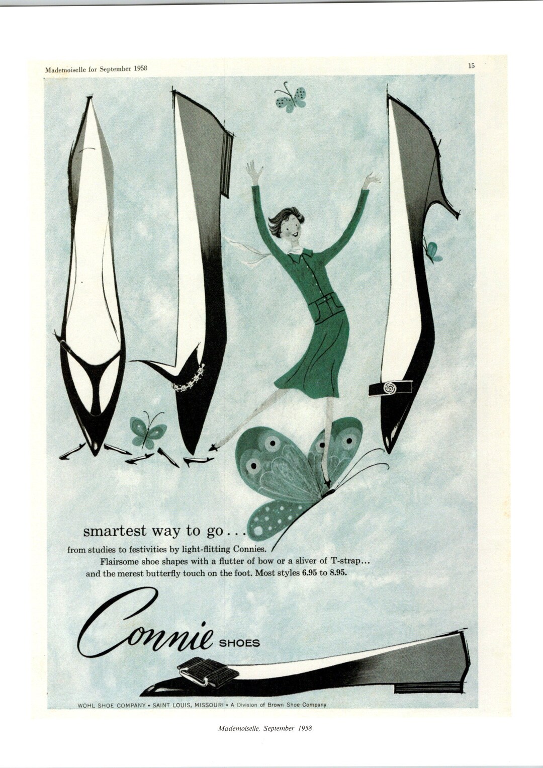 Connie Shoes Poster - Digital Download From Mademoiselle September 1958 ...