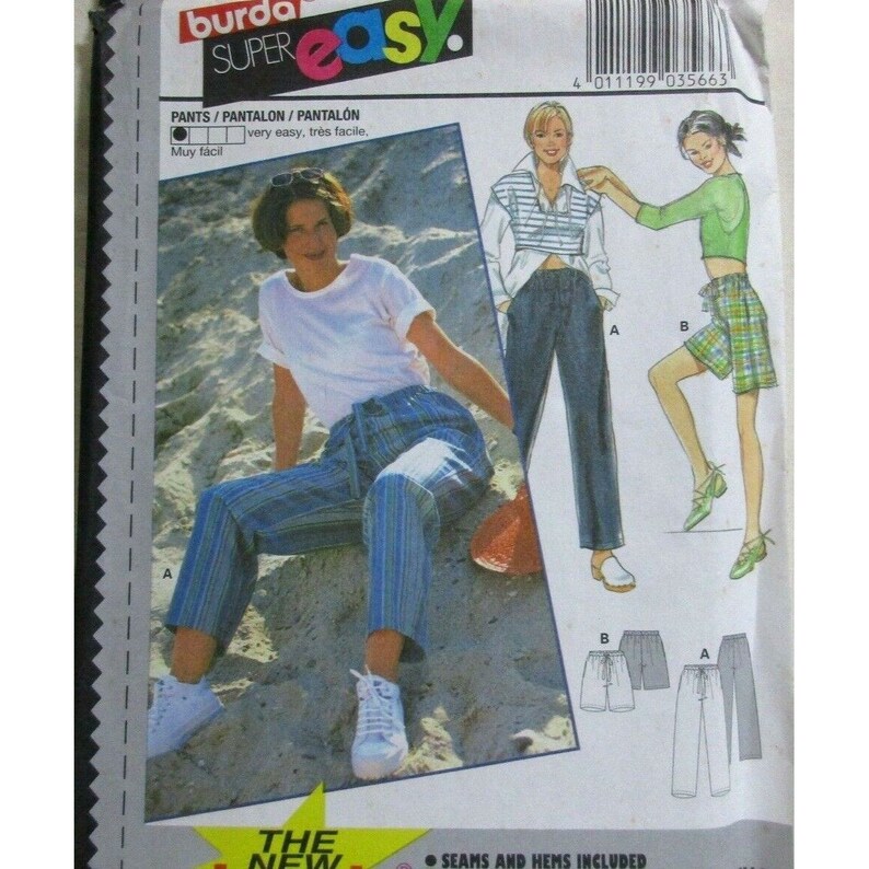Burda Sewing Pattern 3566 Misses Pants & Shorts Sizes 11-16 Jr. EU 146 ...
