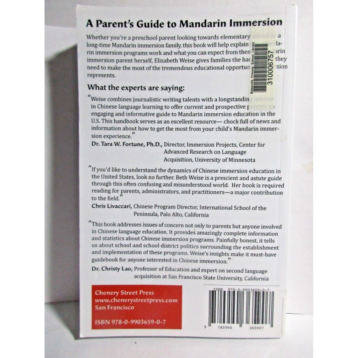 Mandarin - A Parent's Guide to Mandarin Immersion - Elizabeth Weise ...
