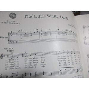 1950 the Little White Duck Sheet Music - Piano Guitar Vocal by Burl ...