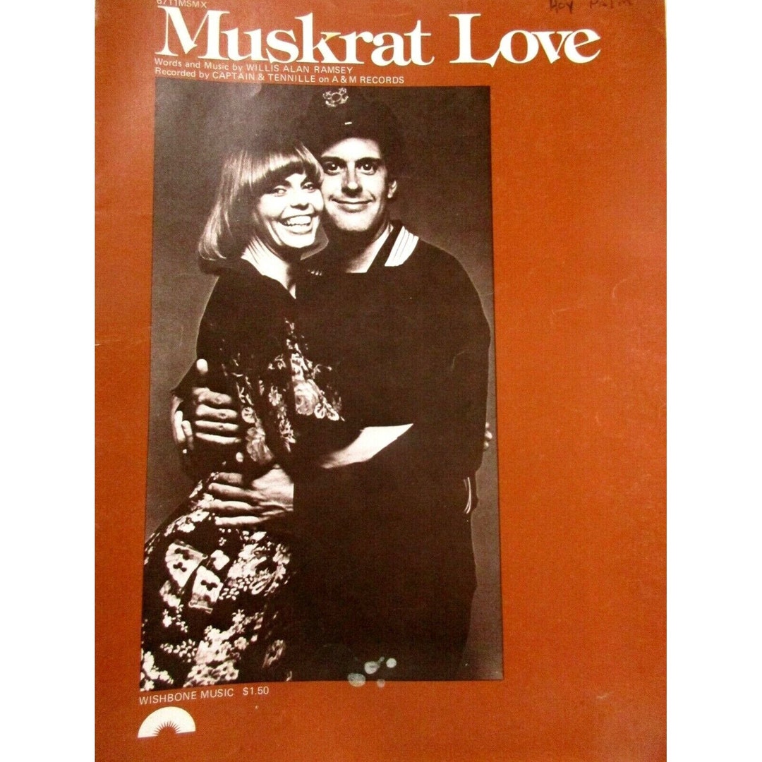 Muskrat Love Piano Sheet Music Captain & Tennille Vocal Guitar Key of E ...