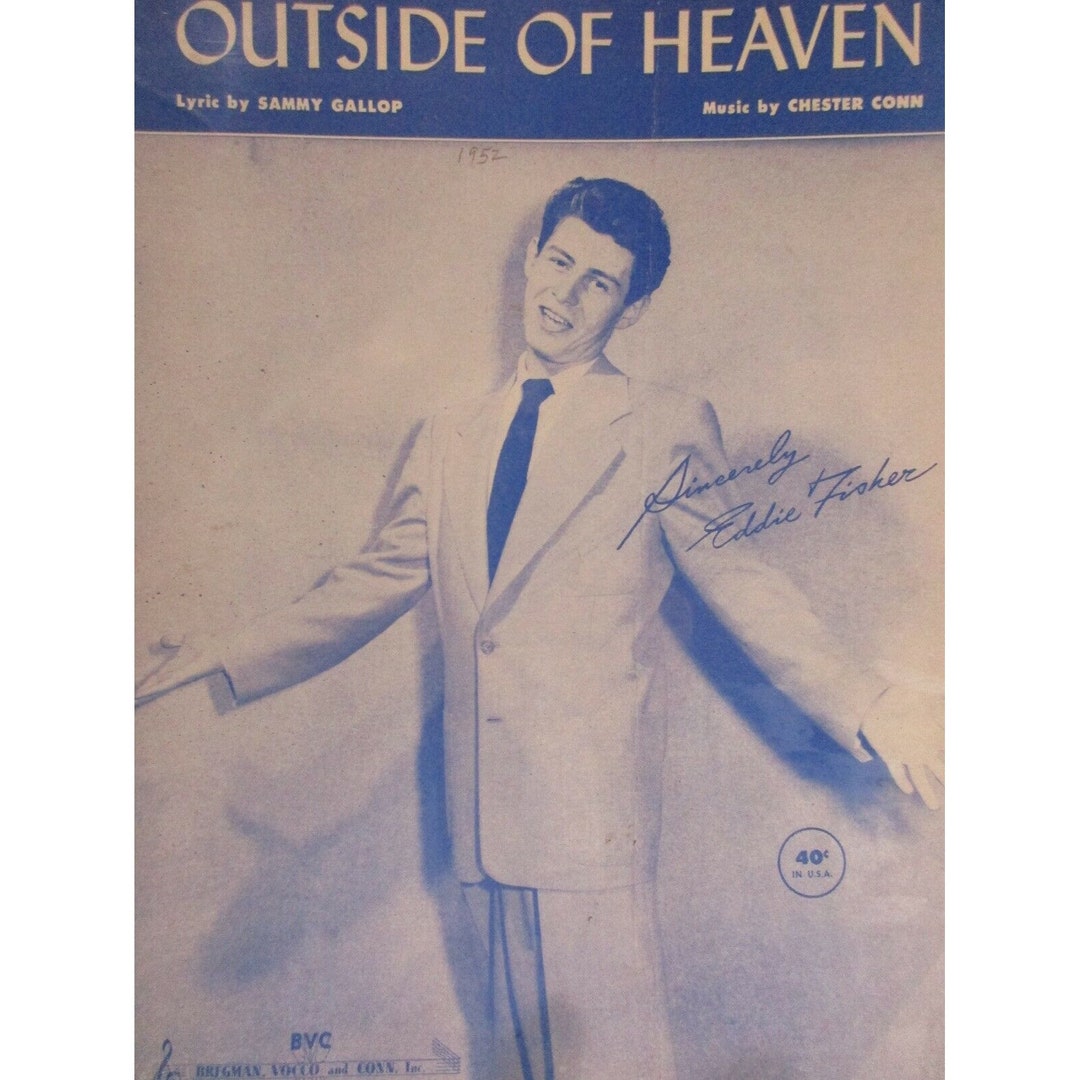 Outside of Heaven - Piano/vocal/guitar Sheet Music Recorded by Eddie ...