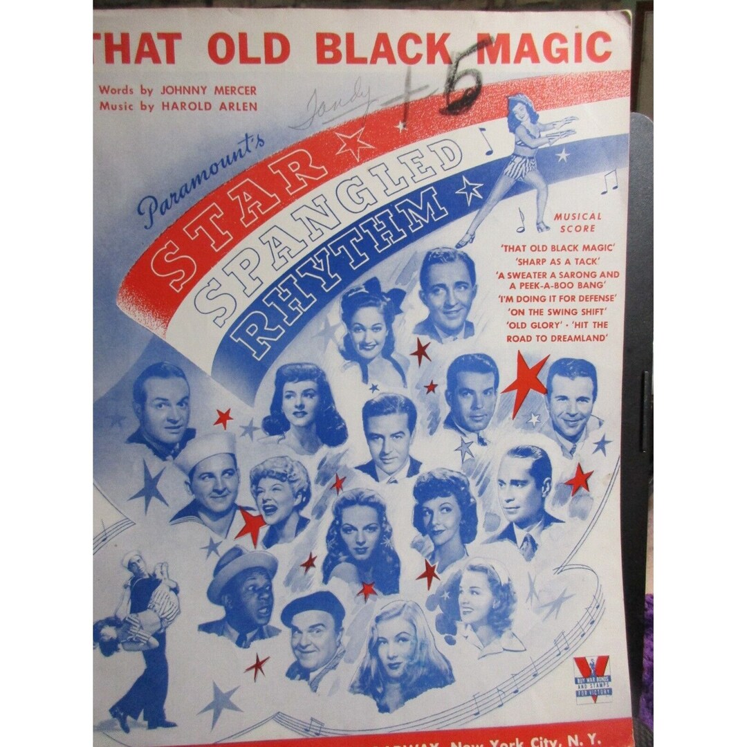 That Old Black Magic - Sheet Music for Piano Lyrics Guitar 1942 Famous ...