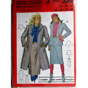 Neue Mode Pattern (burda Style) Sizes 36-48 (US 10 - 22)misses Coat ...