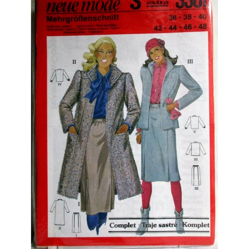 Neue Mode Pattern (burda Style) Sizes 36-48 (US 10 - 22)misses Coat ...