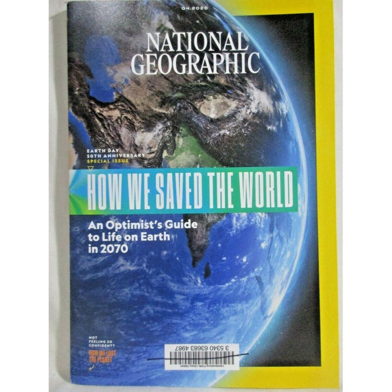 National Geographic Earth Day 50th Anniversary Special Issue 4 - Etsy