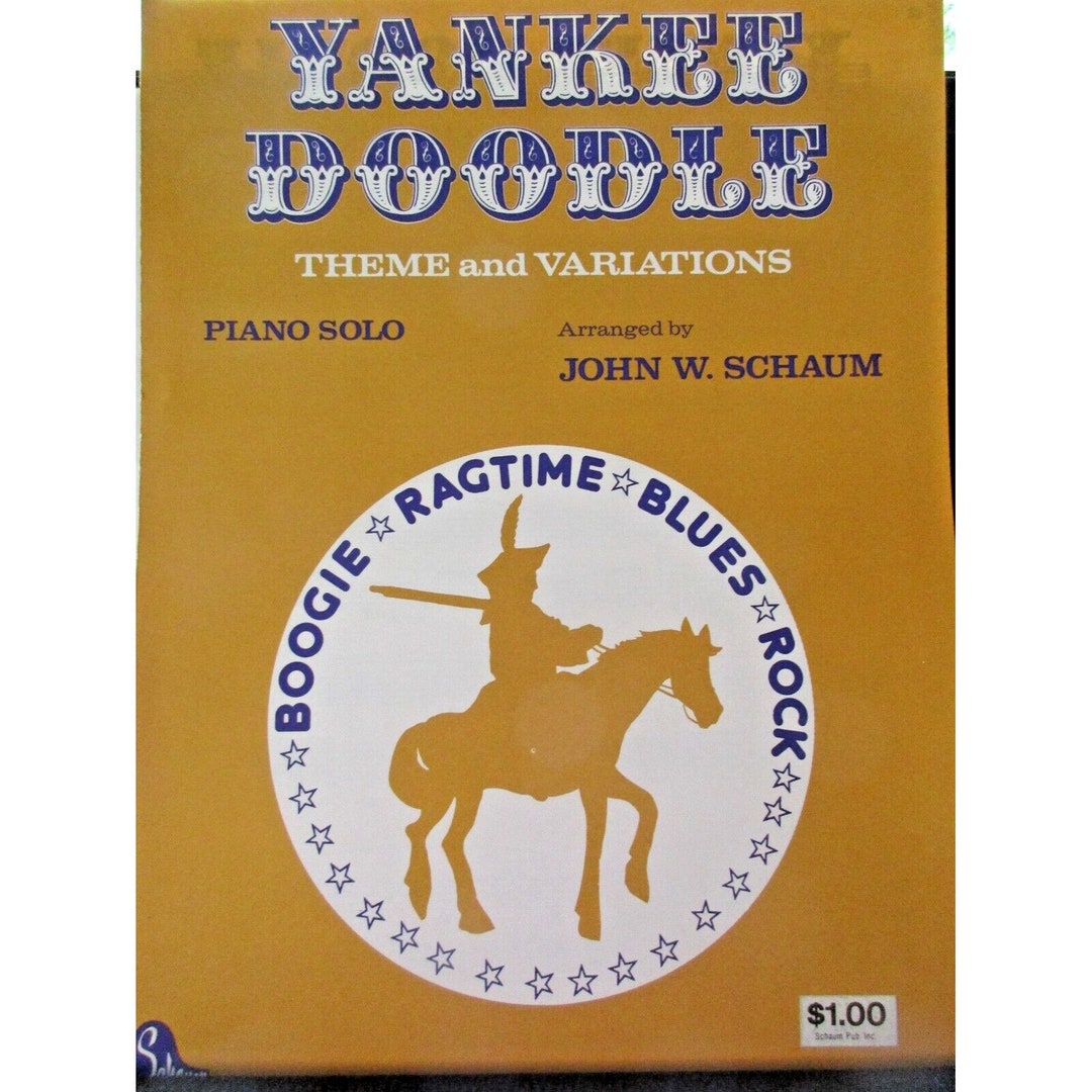 Sheet Music - Yankee Doodle Theme and Variations Piano Solo - Schaum ...