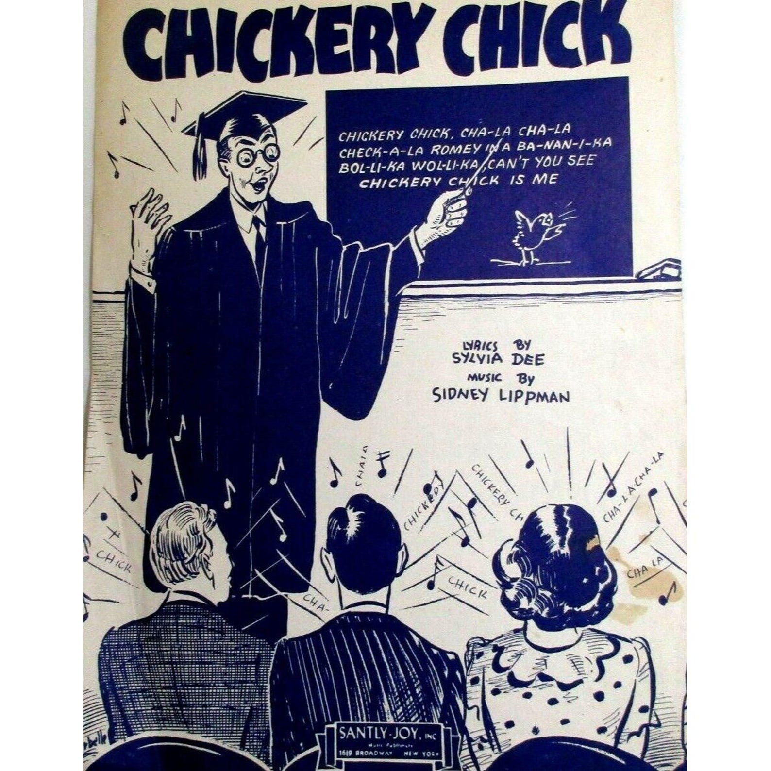Chickery Chick Sheet Music 1945 Key of F Piano Guitar Vocal Keyboards ...