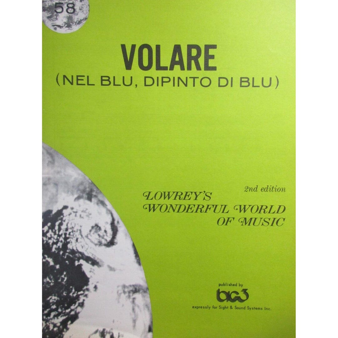 VOLARE - Organ Sheet Music From Lowrey Music Key of C #58 - Etsy