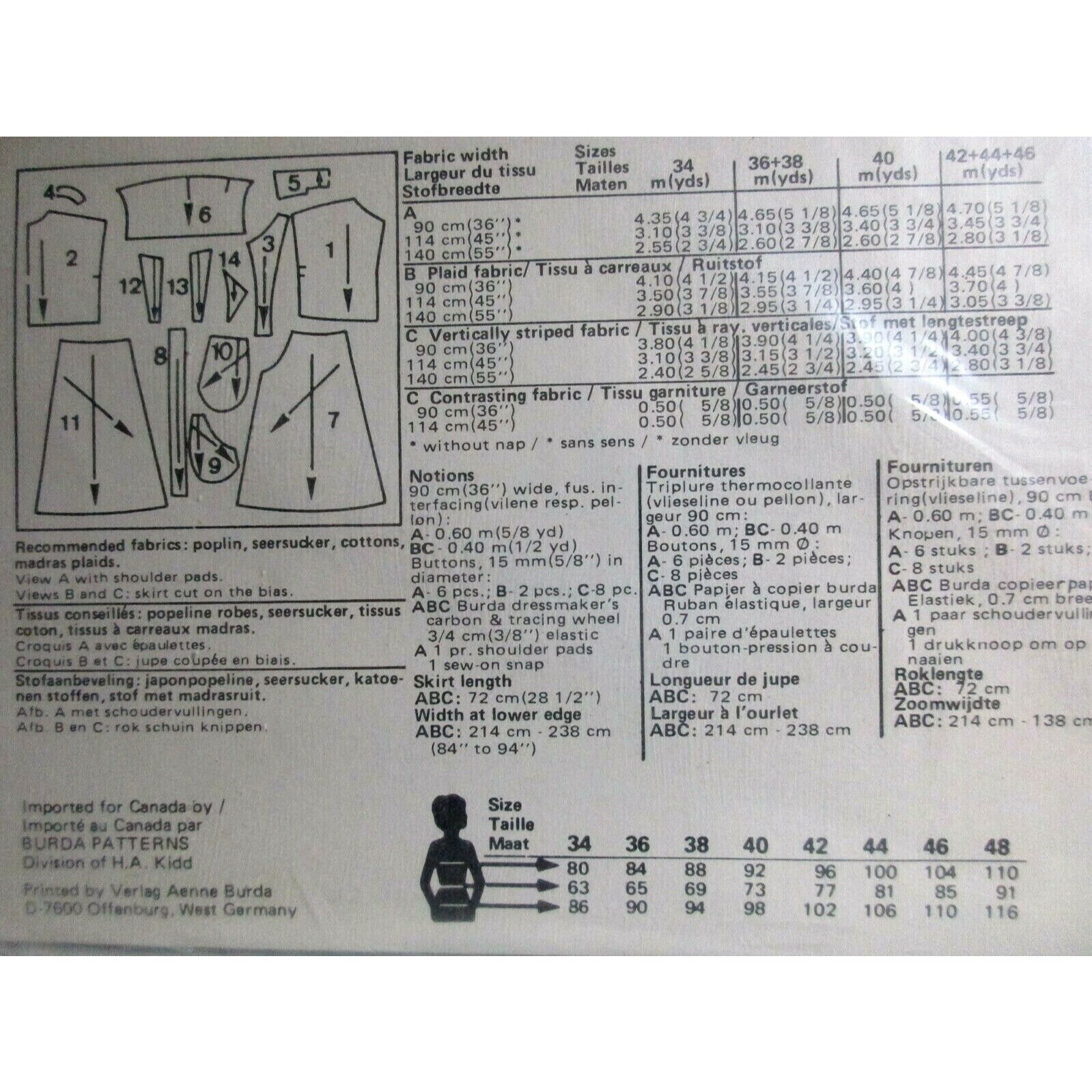 Burda Sewing Pattern 6544 Sizes 34-46 US 8-20 Misses Dresses 3 Styles ...