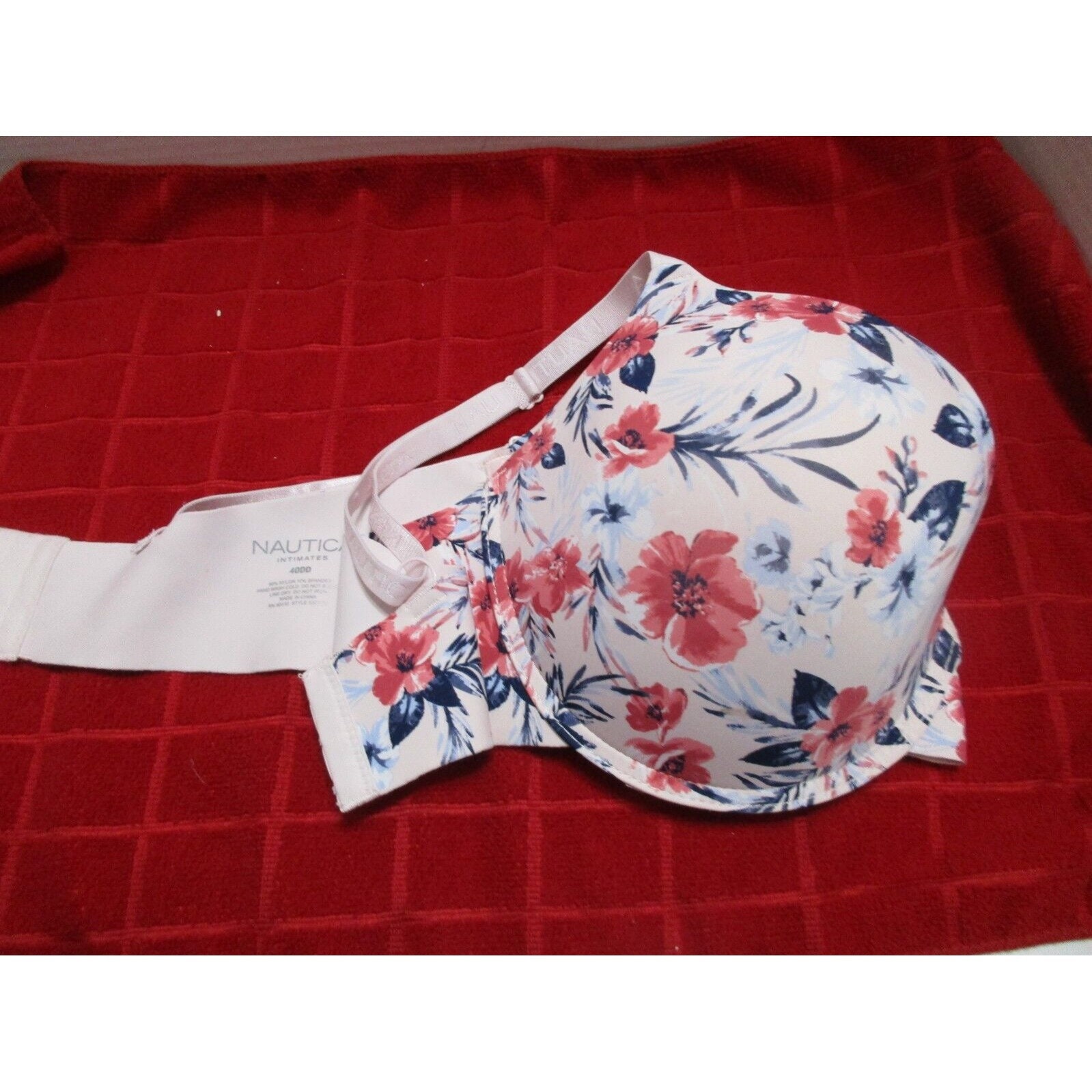 Nautica Bra 40DD Pink Floral Padded Underwire Adjustable Back Clasp - Etsy
