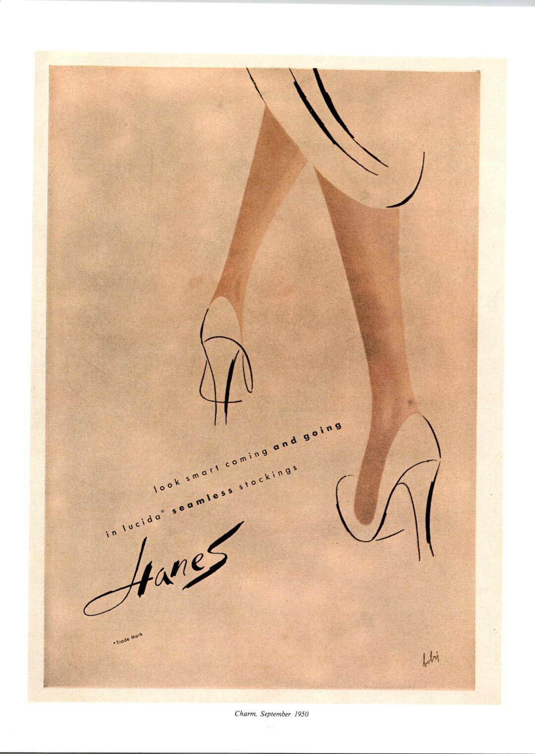 Hanes Seamless Stockings Poster - Digital Download From Charm September ...