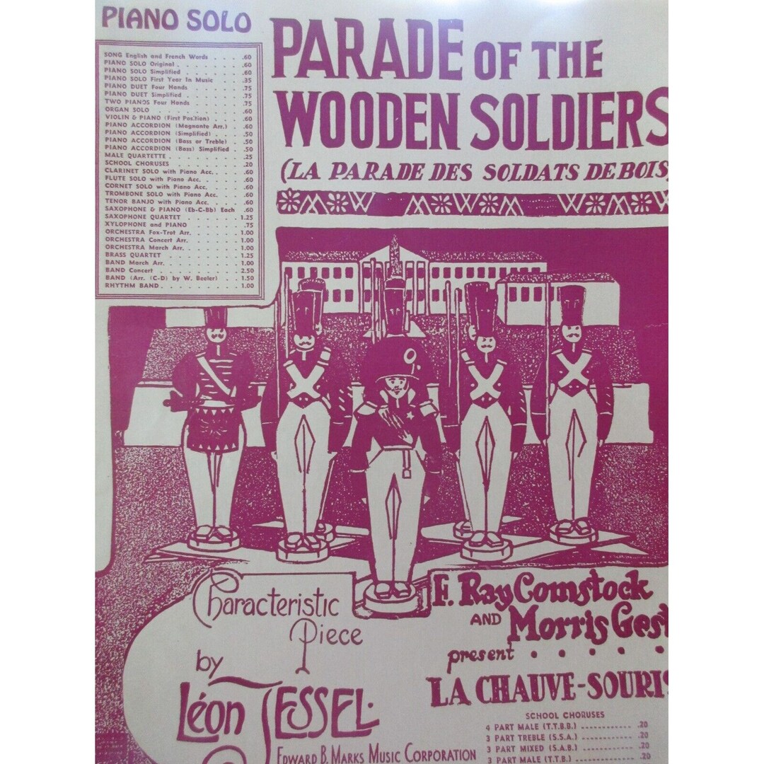 Parade of the Wooden Soldiers - Piano Solo Sheet Music - 1933 Edward ...