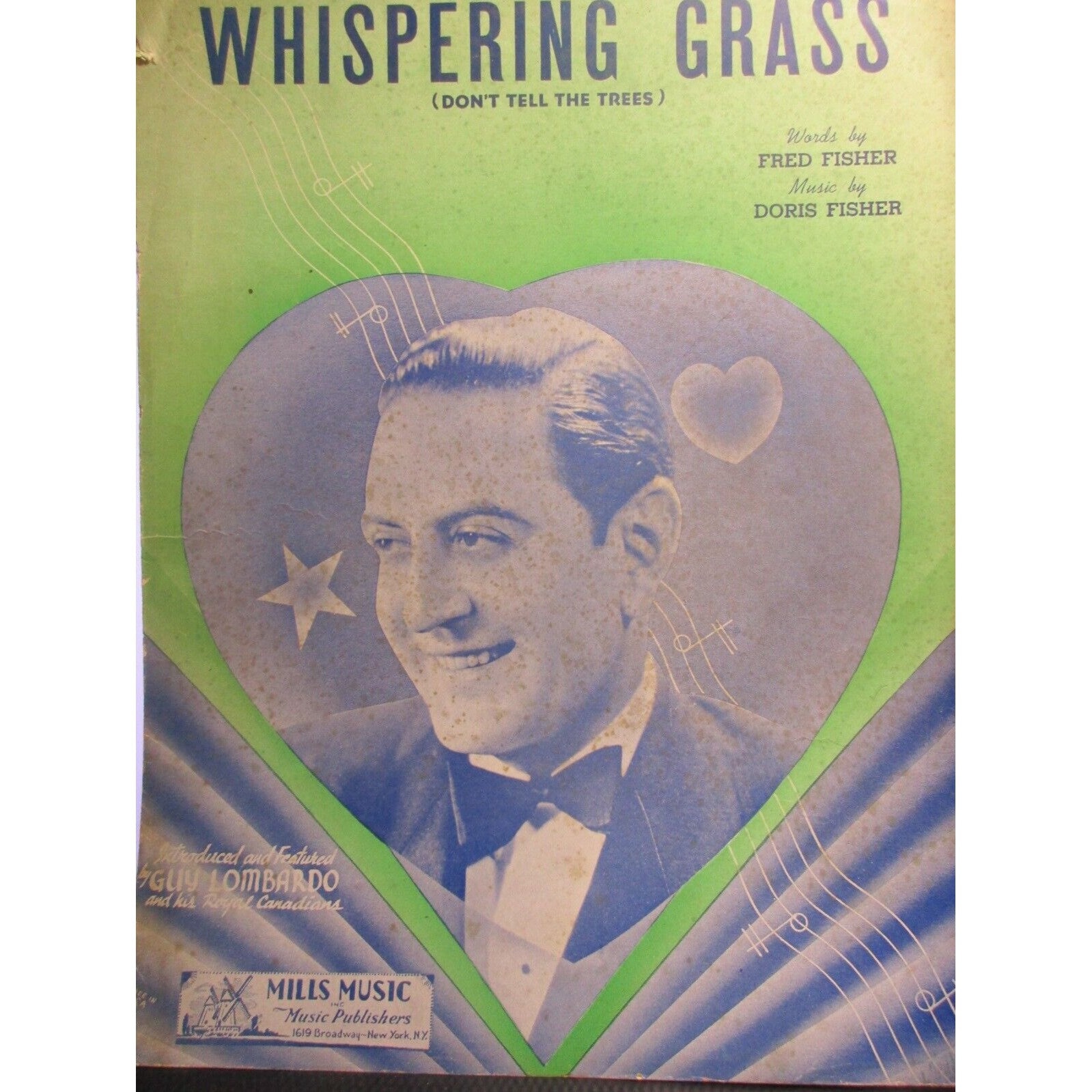 Piano Sheet Music: Whispering Grass Don't Tell the Trees 1940 Mills ...